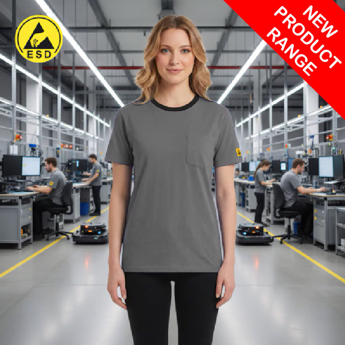 ESD Short Sleeve T-Shirts | IEC 61340-5-1 – Grove Sales – Grove Sales Ltd