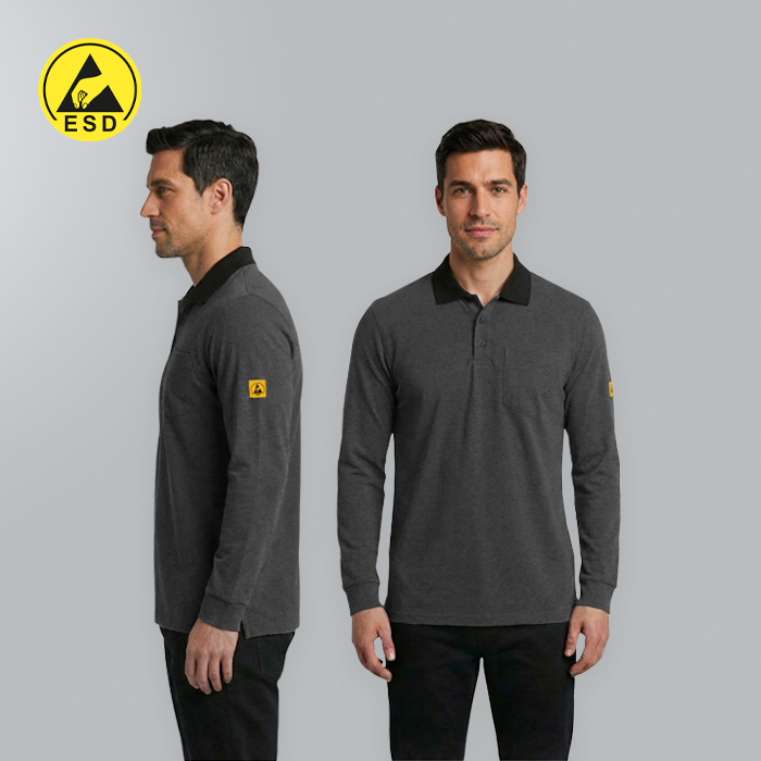 ESD Polo Shirt Long Sleeve (Dark Grey) - UNISEX – Grove Sales Ltd