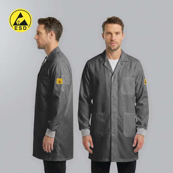 STANDARD ESD Edstar Labcoat with Cuff (Grey) - UNISEX – Grove Sales Ltd