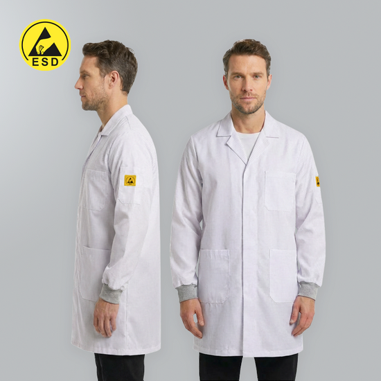 STANDARD ESD Edstar Labcoat with Cuff (White) - UNISEX – Grove Sales Ltd