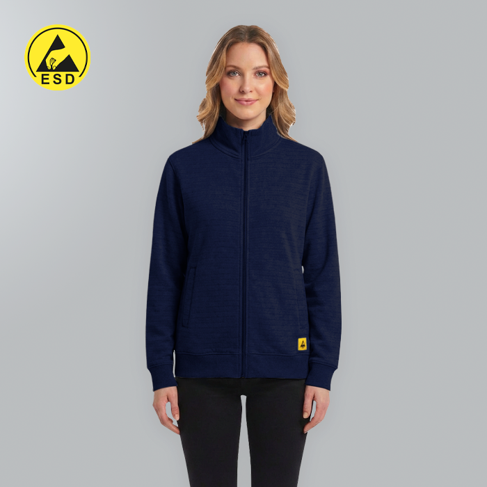 ESD Full Zip Sweatshirt Fleece Lined (Navy Blue) - UNISEX – Grove Sales Ltd