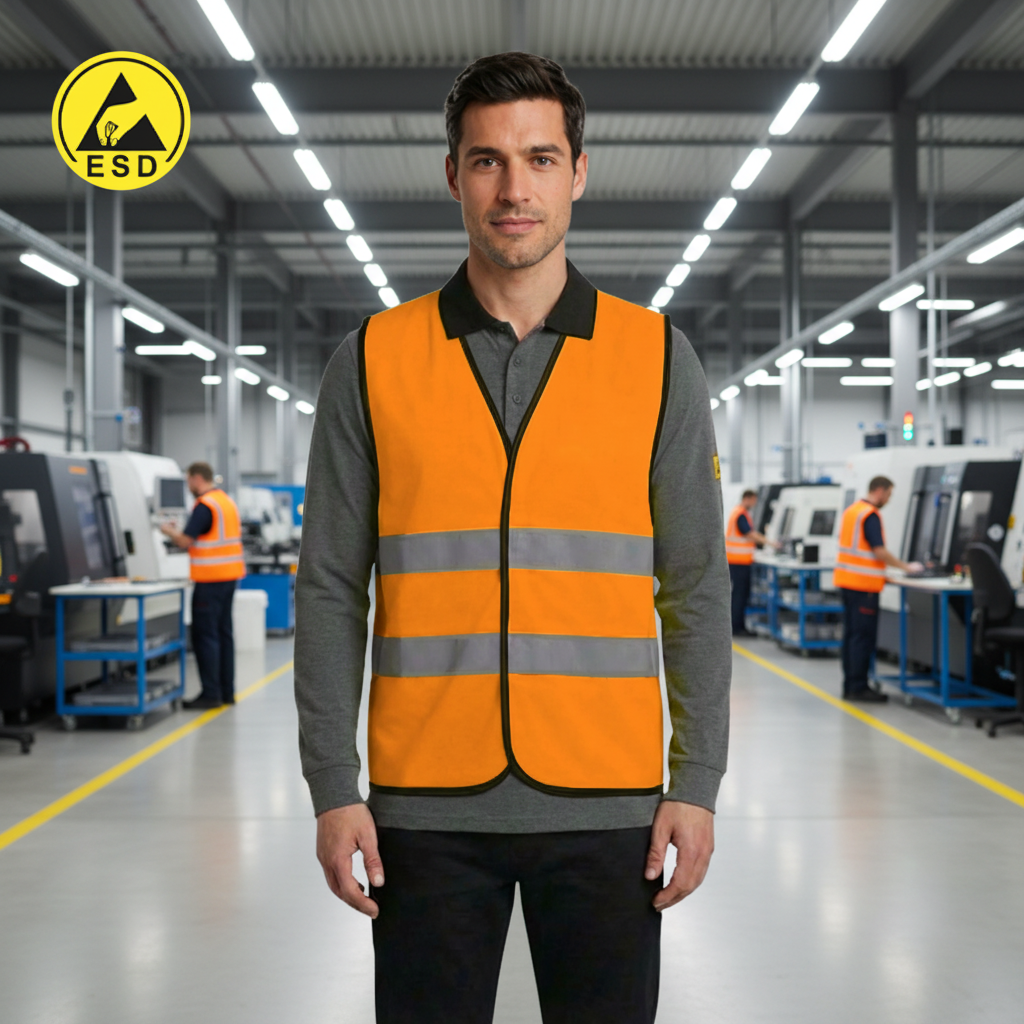 ESD Hi-Vis Vest - Orange - Standard - UNISEX – Grove Sales Ltd